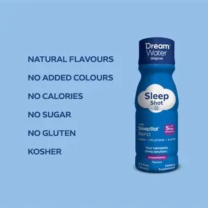 DREAM WATER Sleep Aid Supplement Drink; Melatonin 5mg, Gaba