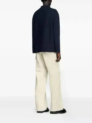 Sandro Fine Knit Shirt Jacket With Wing Collar And Flap Pockets