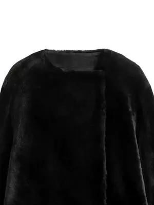 TOTEME Shearling Collarless Coat