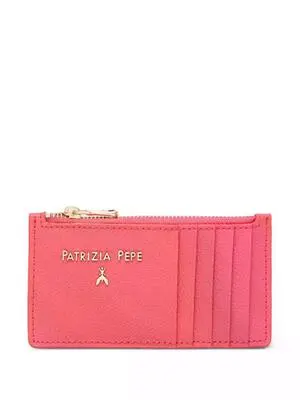 Patrizia Pepe Logo-lettering Leather Card Holder - Pink