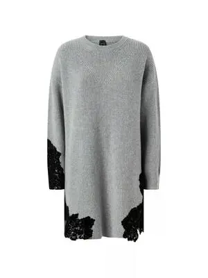 Pinko Long Sleeves Wool Dress - Grey