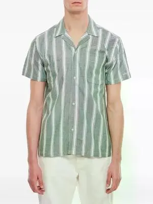 LES DEUX Striped Short-sleeve Shirt