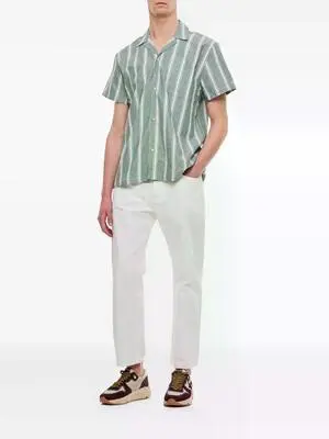LES DEUX Striped Short-sleeve Shirt