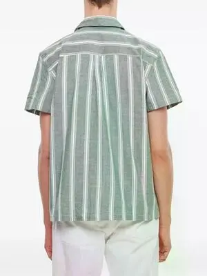 LES DEUX Striped Short-sleeve Shirt