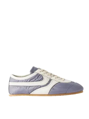 Dries Van Noten Leather-Trimmed Shell Sneakers Blue