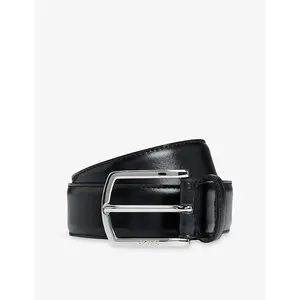 BOSS Branded-buckle Leather Belt - Black