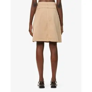 DAMSON MADDER Kat Kilt Wrap-front Denim Midi Skirt