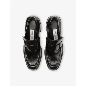 JIMMY CHOO Tylor 95 Patent Leather Loafers