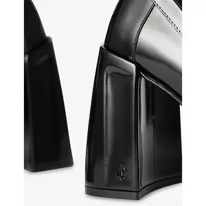 JIMMY CHOO Tylor 95 Patent Leather Loafers