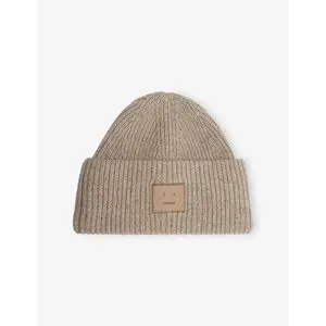 Acne Studios Wool-blend Beanie - Greige Melange