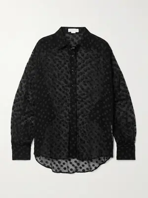 Stella McCartney Polka-dot Silk-blend Crepon Shirt