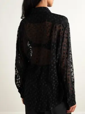 Stella McCartney Polka-dot Silk-blend Crepon Shirt