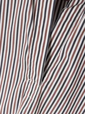 Veronica Beard Draymond Striped Stretch Cotton-blend Poplin Shirt