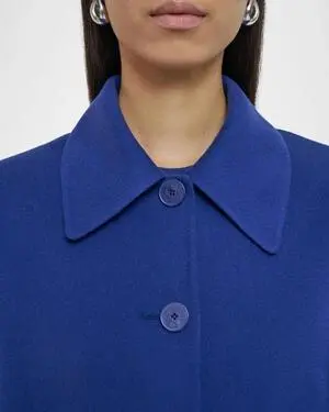 JOSEPH Gerrard Cropped Double-face Wool Jacket - Cobalt