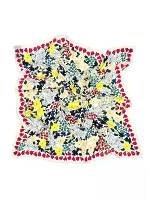 Bimba Y Lola Floral-print Square Scarf