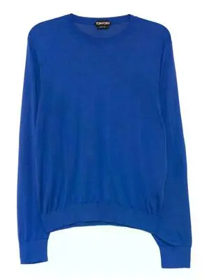 TOM FORD Silk T-shirt - Blue