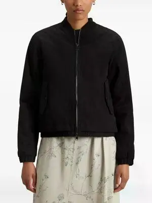 Woolrich Bomber Jacket With Ribbed Cuffs - Black