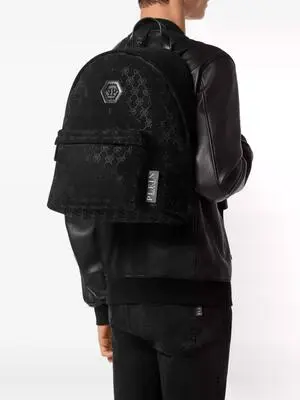 Philipp Plein Hexagon Rhinestone Backpack