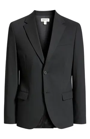 OPEN EDIT Slim Fit Solid Stretch Suit Jacket - Black