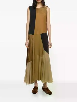 Bimba Y Lola Patchwork Asymmetrical Dress