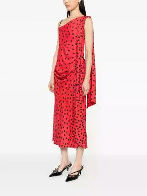 Moschino Graphic-print Asymmetric Dress - Red