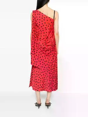 Moschino Graphic-print Asymmetric Dress - Red