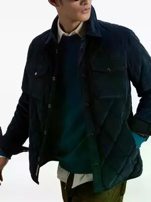Woolrich Corduroy Quilted Shirt Jacket - Blue