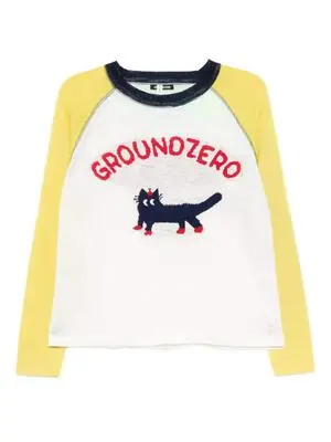 GROUND ZERO Intarsia-knit Top