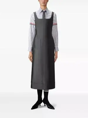 Thom Browne Square-neck Patch-pocket Dress