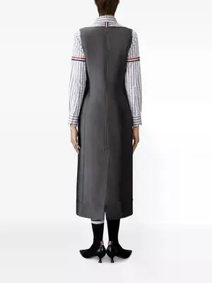 Thom Browne Square-neck Patch-pocket Dress