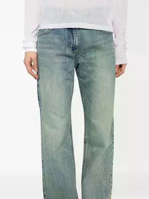 OPEN YY Frayed-hem Five-pocket Jeans
