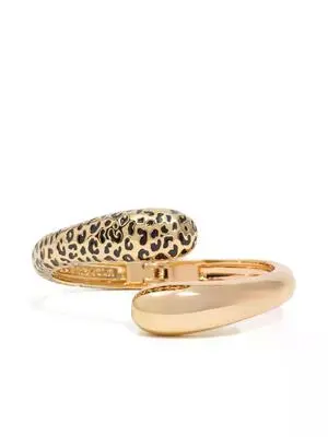 Bimba Y Lola Leopard-print Cuff Bracelet - Gold