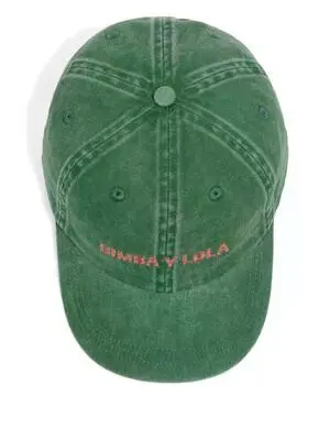 Bimba Y Lola Embroidered Cotton Cap - Green