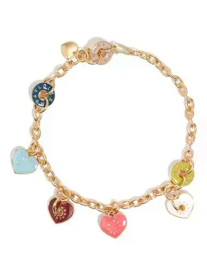 Bimba Y Lola Enamel Heart Charm Necklace - Gold