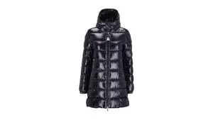 Moncler Courcelles Hooded Mid-length Down Jacket - Black