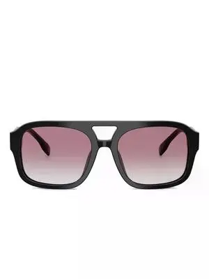 Tory Burch Double-bridge Square-frame Sunglasses - Black