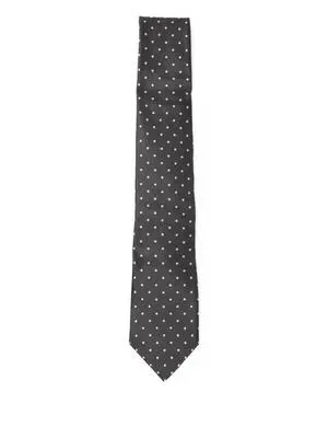 TOM FORD Silk Polka-dot Neck Tie - Grey