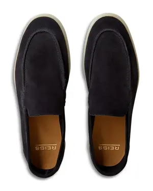REISS Kason Slip-on Loafers - Navy