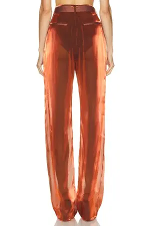 Lapointe Metallic Organza Belted Pant