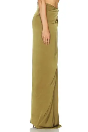 Atlein Draped Long Skirt