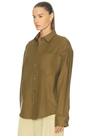 Ami Boxy Button-up Top