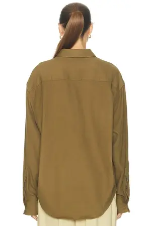 AMI Paris Boxy Button-up Top - Bronze
