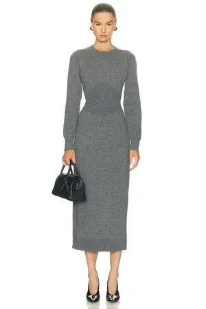 Givenchy Open Back Long Dress - Medium Grey