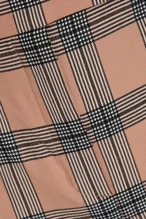 Zimmermann Pleated Checked Twill Straight-leg Pants - Neutral