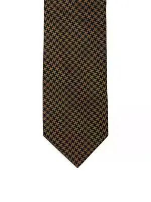 TOM FORD Patterned Jacquard Silk Neck Tie - Brown