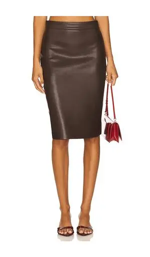 Susana Monaco Faux Leather Pencil Skirt
