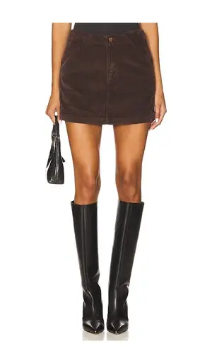 PISTOLA Uma High Rise Mini Skirt - Mocha