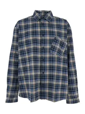 ERL Shirt With Check Pattern And Logo Lettering On The Back In Flannel