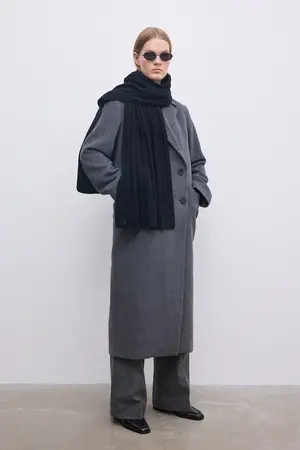 HOUSE OF DAGMAR Cashmere Blend Faded Cable Scarf