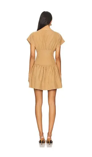 Line & Dot Cooper Mini Dress - Tan